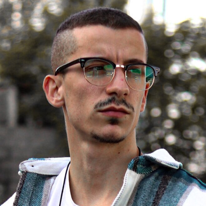 Derrick Classic Wayframe Black/Golden Full-Frame TR90 Eyeglasses ...