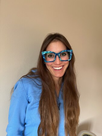 Lina Cat Eye Blue Full-Frame Acetate Eyeglasses | GlassesShop