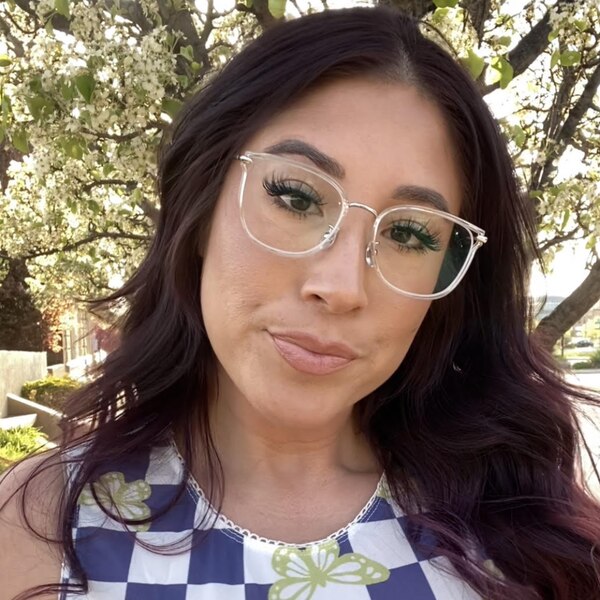 Edwina Cat Eye - Crystal Eyeglasses