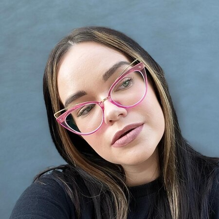 Bridget Cat Eye - Purple/Golden Eyeglasses