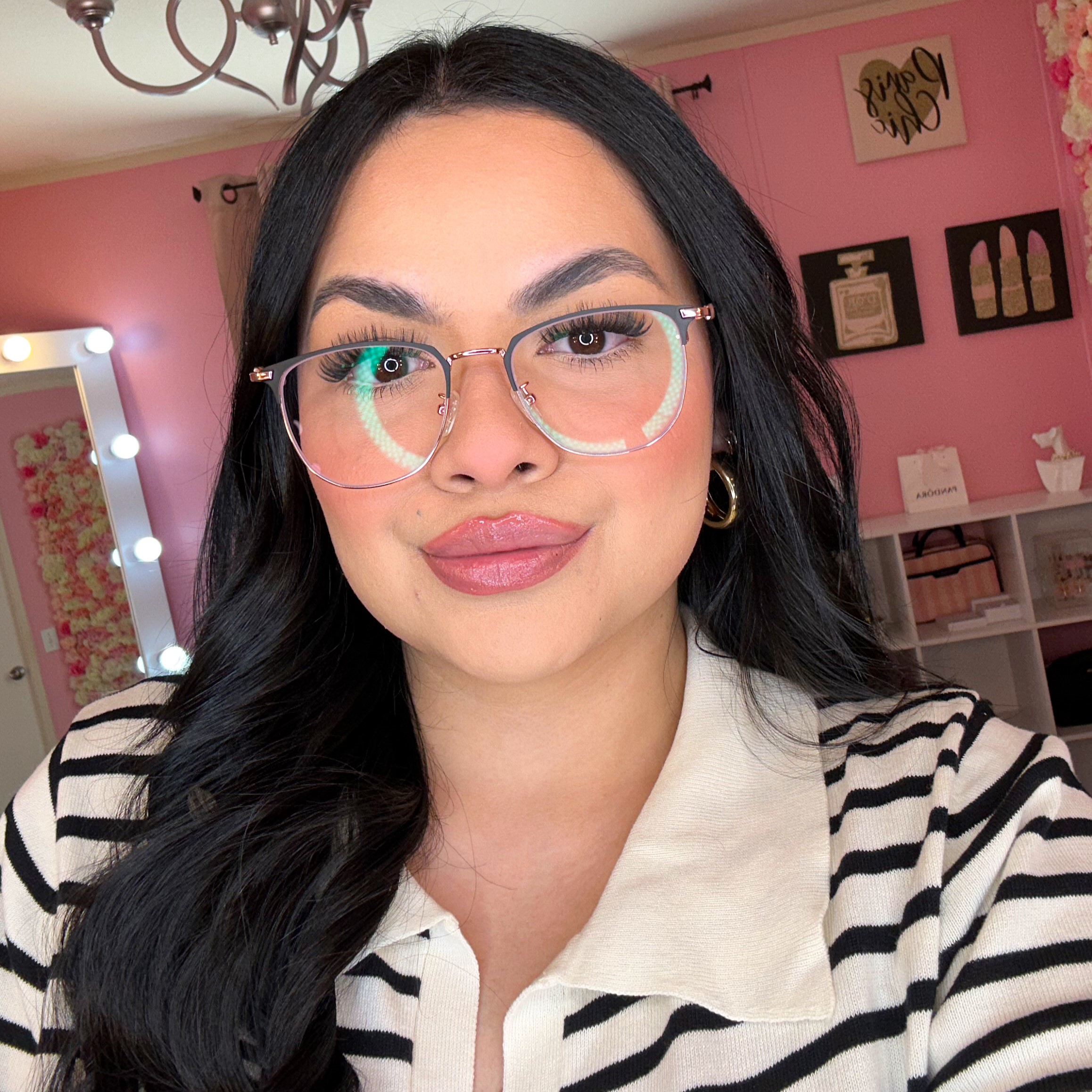 Haywood Oval - Black/Rose Gold-Blue Block Pro Eyeglasses