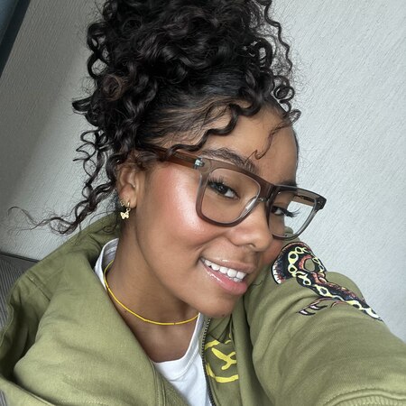 Imagine Square - Light Brown/Light Blue Eyeglasses