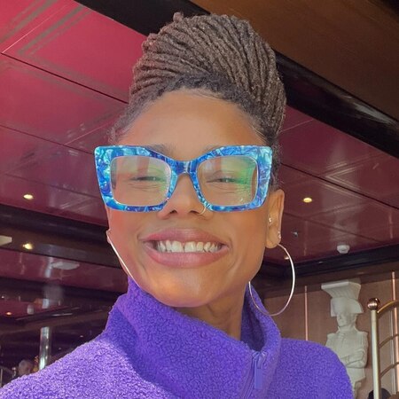 Lina Cat Eye Blue Full-Frame Acetate Eyeglasses | GlassesShop