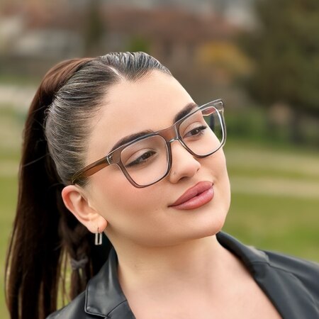 Imagine Square - Light Brown Eyeglasses