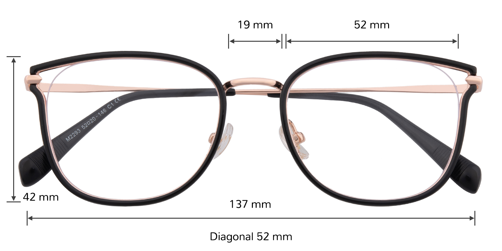 Spencer Cat Eye - Black Eyeglasses