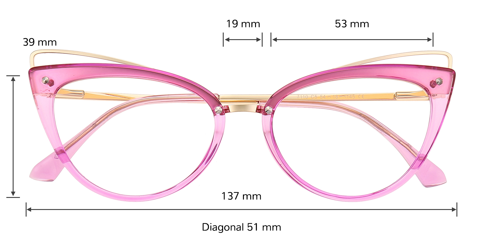 Bridget Cat Eye - Purple Eyeglasses