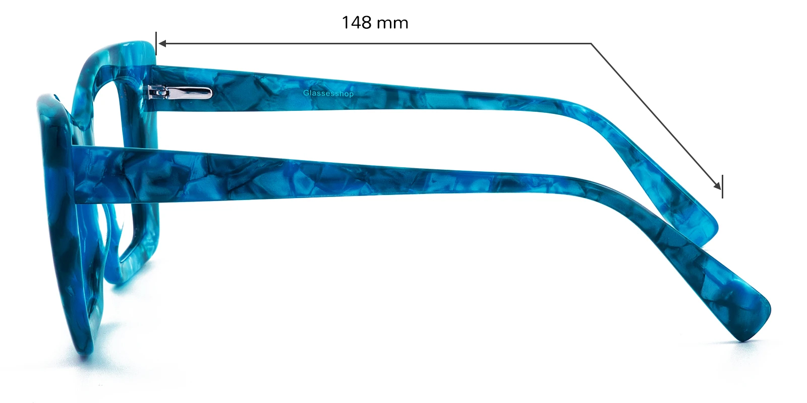 Lina Cat Eye Blue Full-Frame Acetate Eyeglasses | GlassesShop