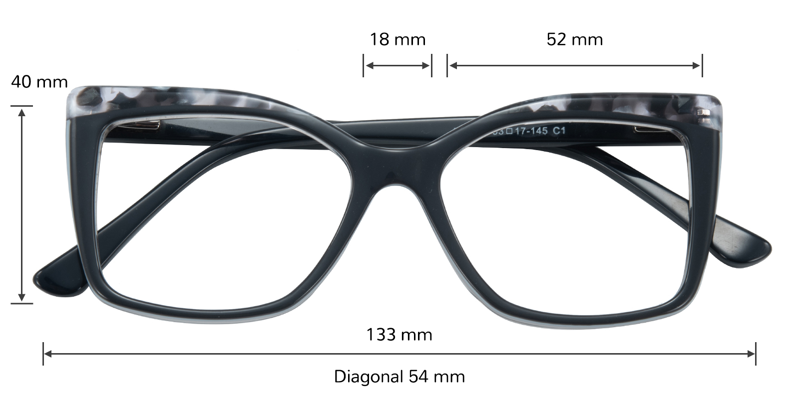 Eartha Cat Eye - Gray Eyeglasses