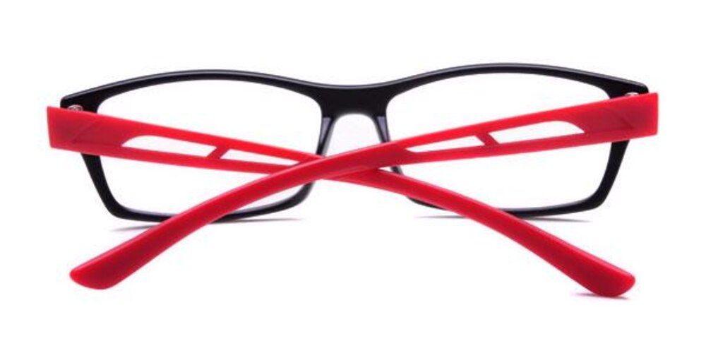 Abruzzo Rectangle - Black/Red Eyeglasses