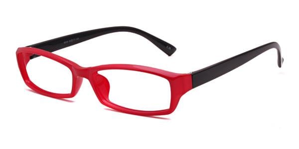 Charles Rectangle - Red/Black Eyeglasses