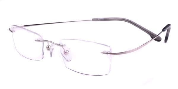 Reims Rectangle - Silver Rimless Eyeglasses