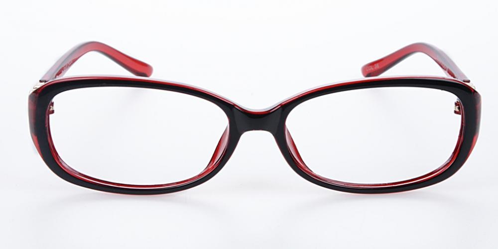 Waycross Rectangle - Black/Red Eyeglasses