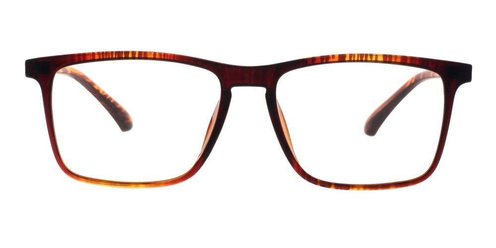 Reno Rectangle Brown Full-Frame TR90 Eyeglasses | GlassesShop