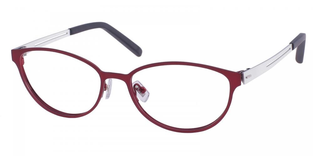 Candice Oval - Red Eyeglasses