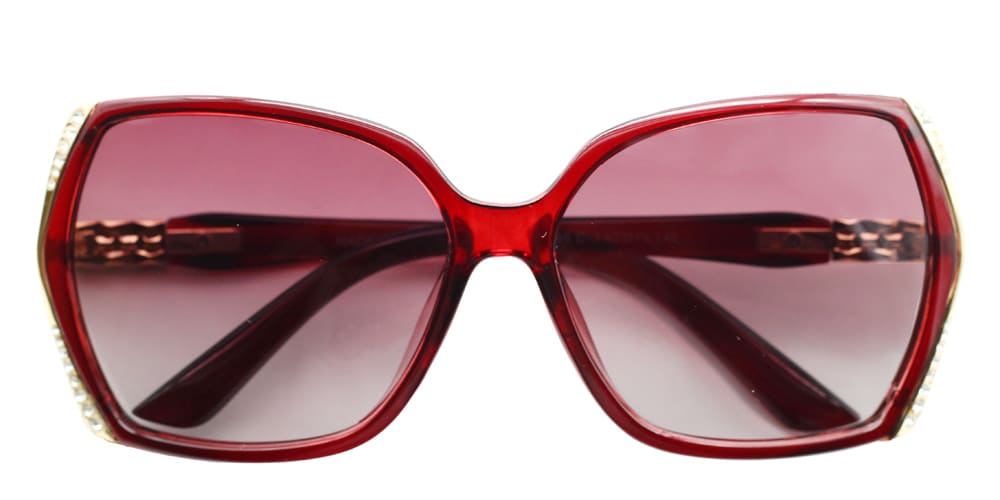 Veronica Square - Burgundy Eyeglasses