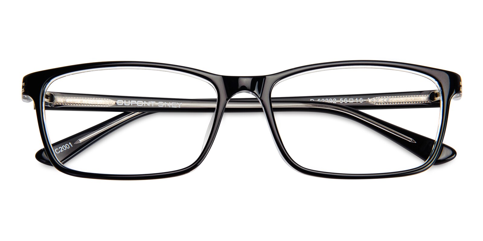 Barry Rectangle - Black/Crystal Eyeglasses