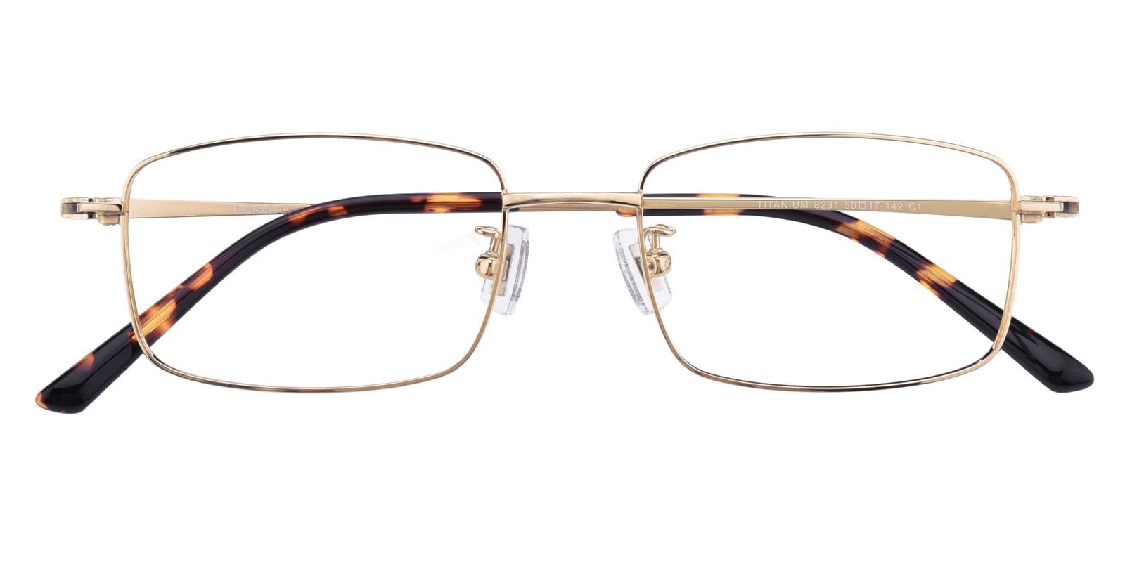Olaf Rectangle - Golden Eyeglasses
