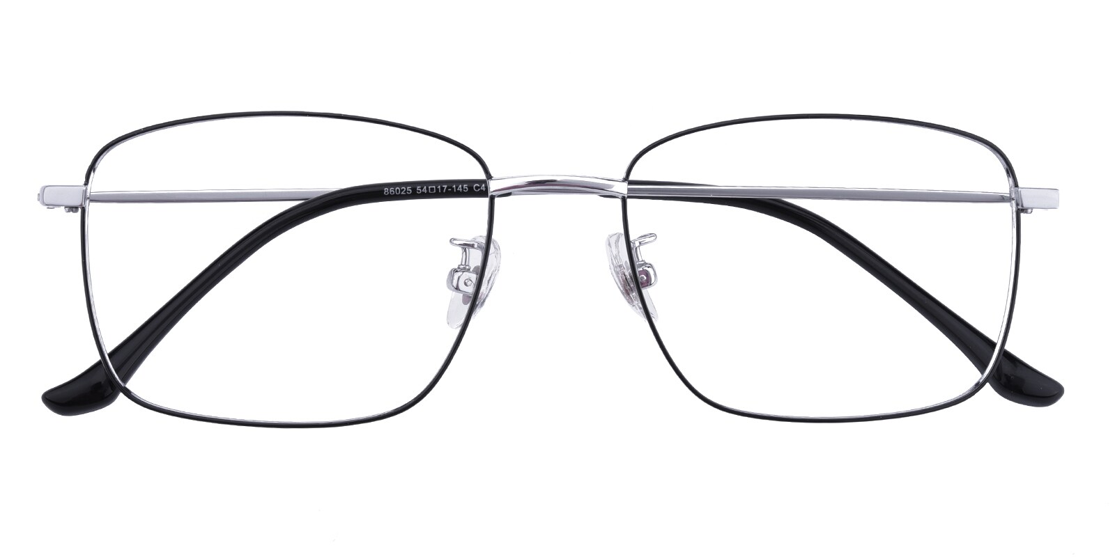 Mandel Rectangle - Black/Silver Eyeglasses