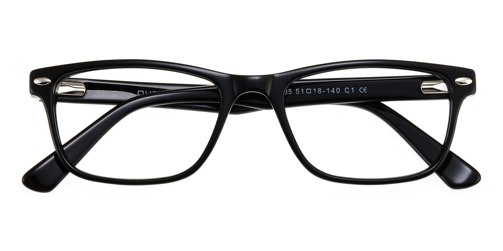 Nick Rectangle - Black Eyeglasses