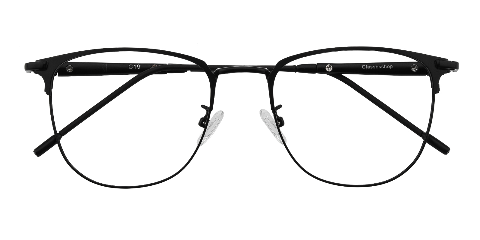 Haywood Classic Wayframe Gunmetal/Silver Full-Frame Metal Eyeglasses ...