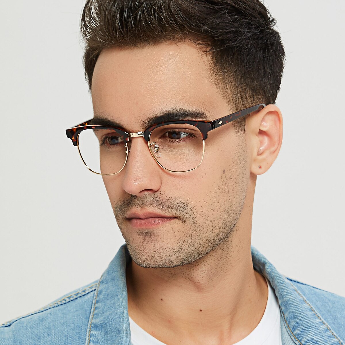 Murphy Browline Tortoise Full-Frame Ultem Eyeglasses | GlassesShop