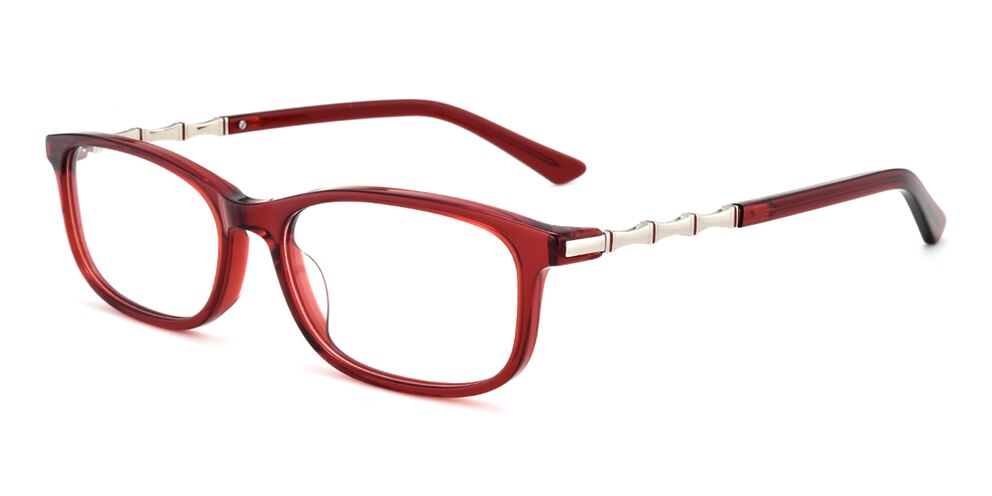 Roxanne Rectangle - Red Eyeglasses