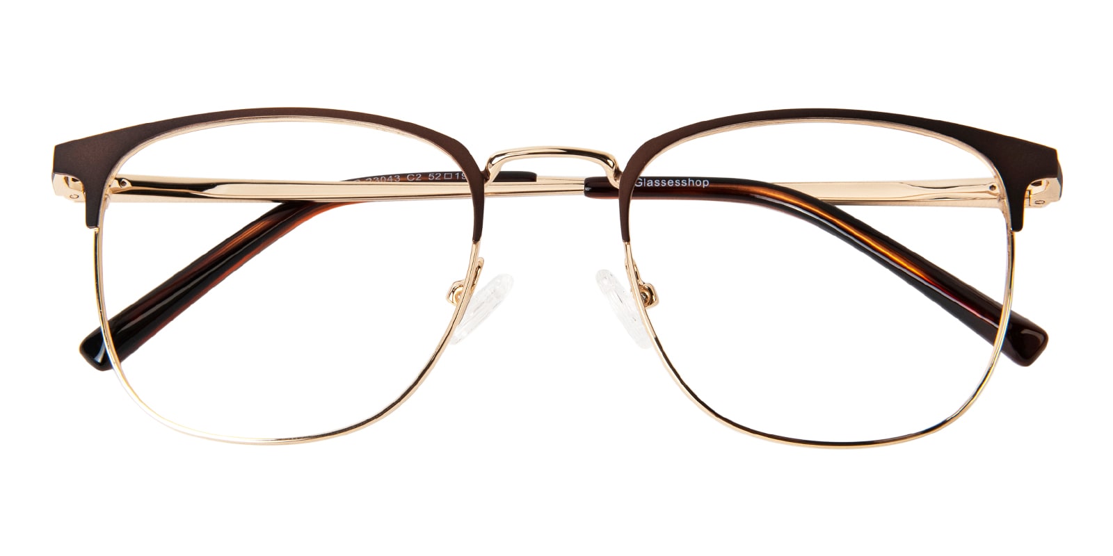Gerald Classic Wayframe - Brown/Golden Eyeglasses