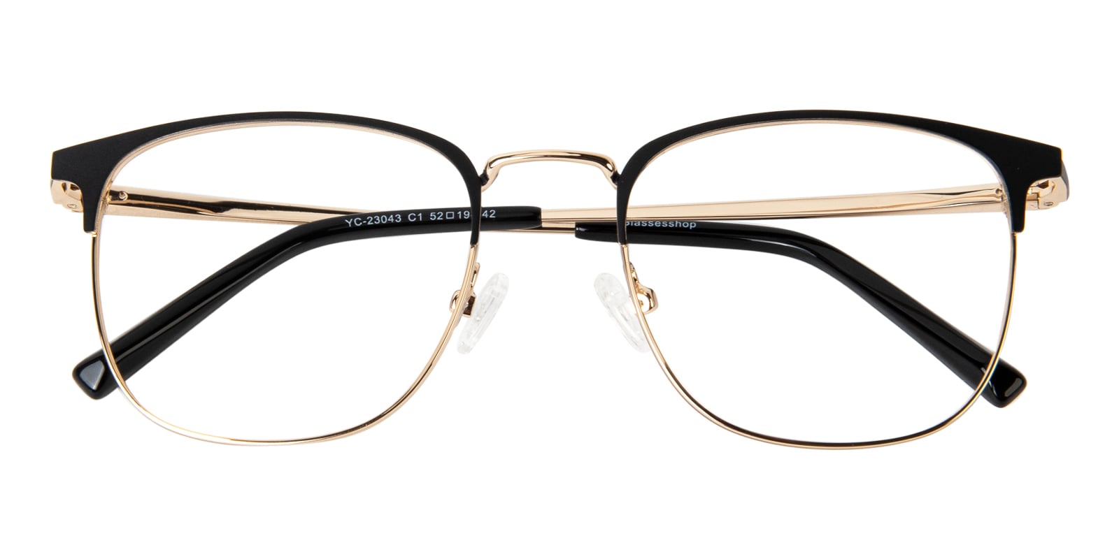 Gerald Classic Wayframe - Black/Golden Eyeglasses