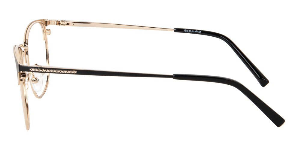 Gerald Classic Wayframe - Black/Golden Eyeglasses