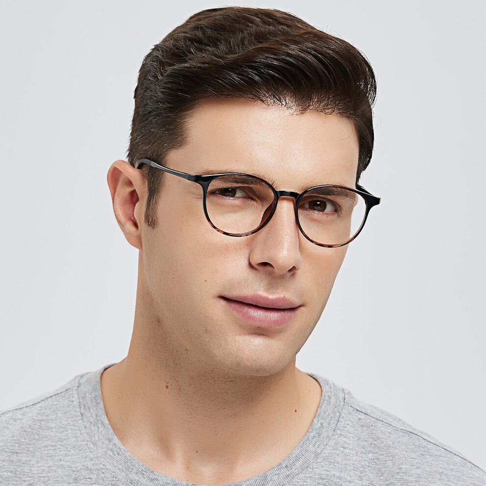 Prince Round Tortoise Full-Frame Ultem Eyeglasses | GlassesShop