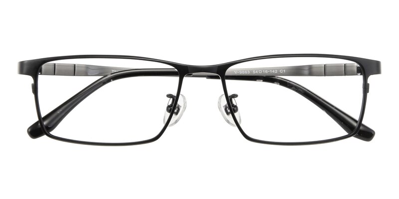 Stuart Rectangle - Black/Gray Eyeglasses