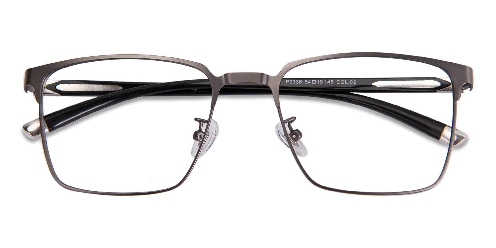 Carl Rectangle Gunmetal Full-Frame Metal Eyeglasses | GlassesShop