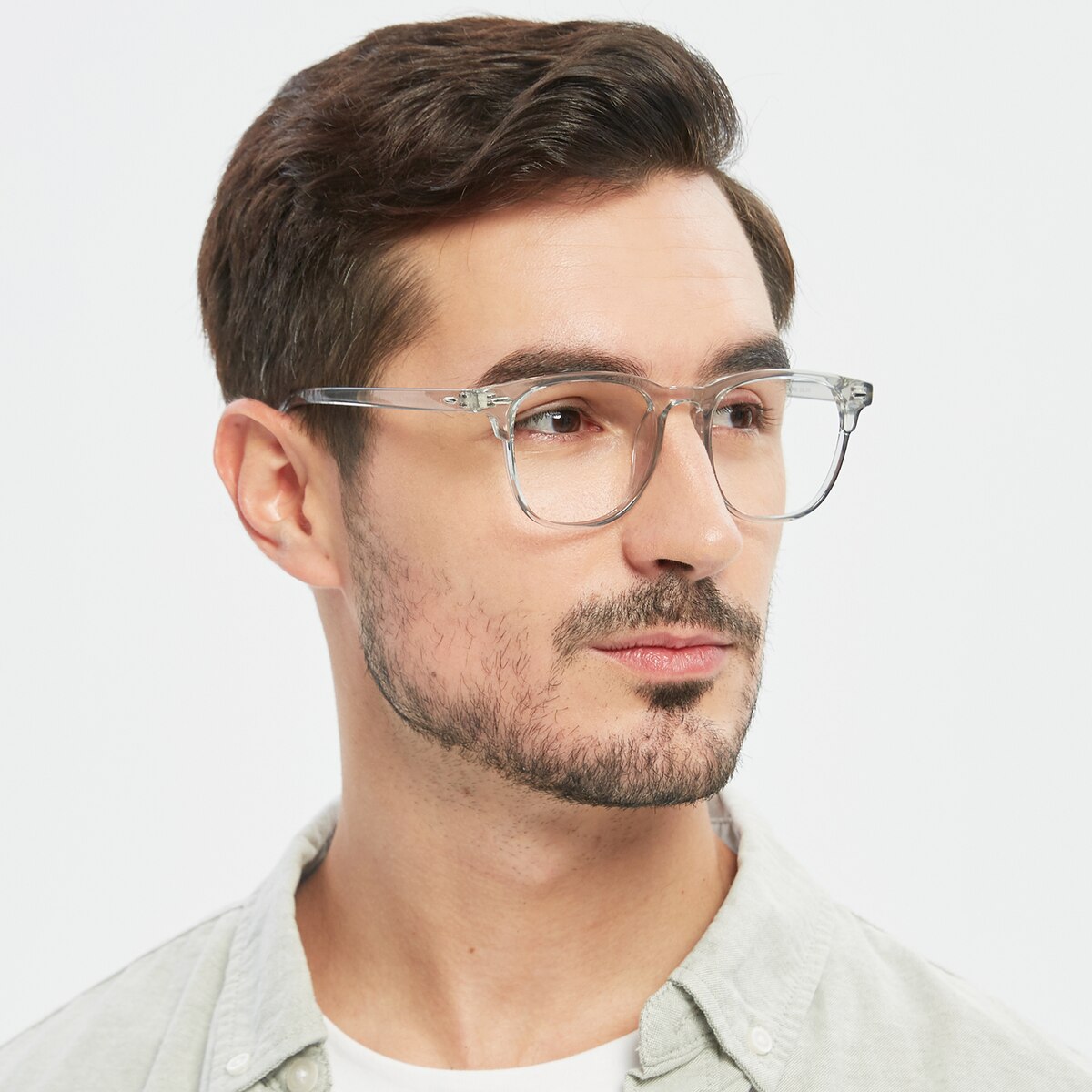 Fresno Classic Wayframe Gray Full-Frame TR90 Eyeglasses | GlassesShop