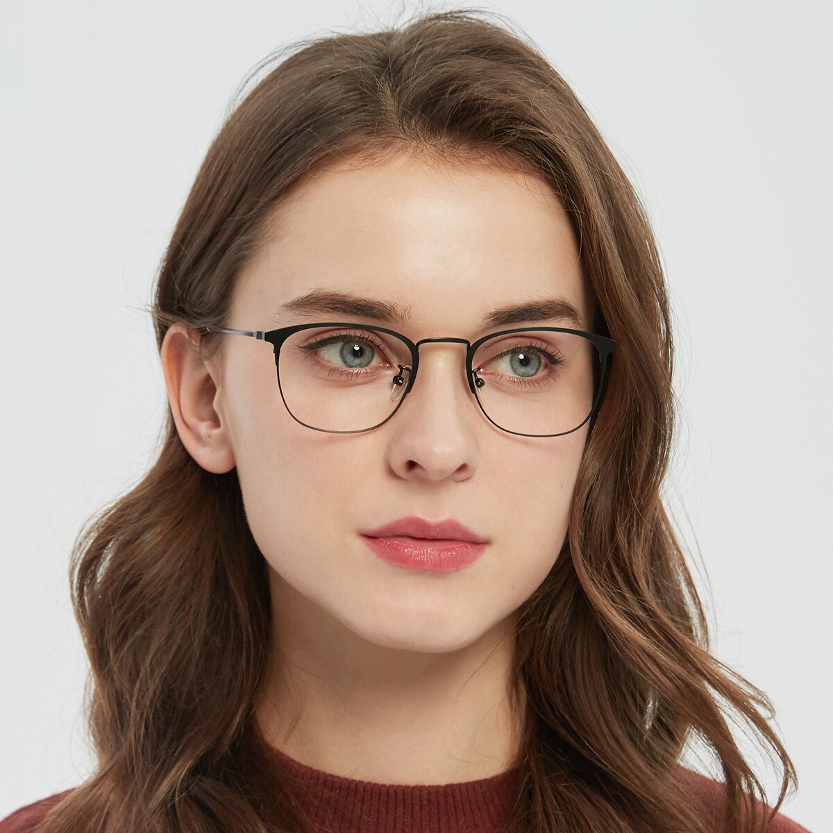 Riverside Classic Wayframe Black Full-Frame Metal Eyeglasses | GlassesShop