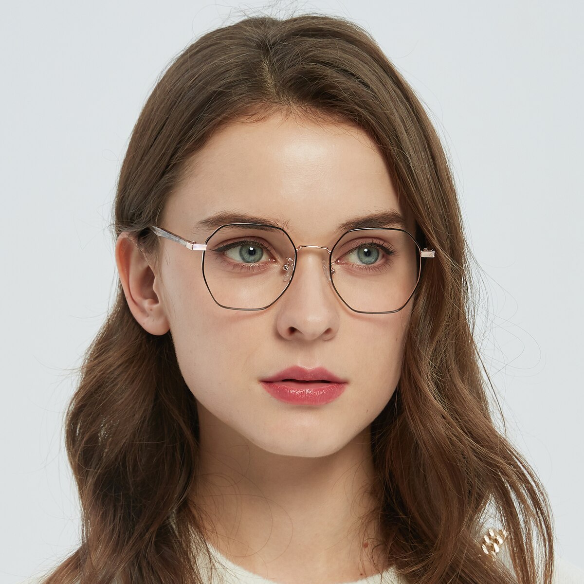 Winston Polygon - Black/Golden/Crystal Tortoise Eyeglasses