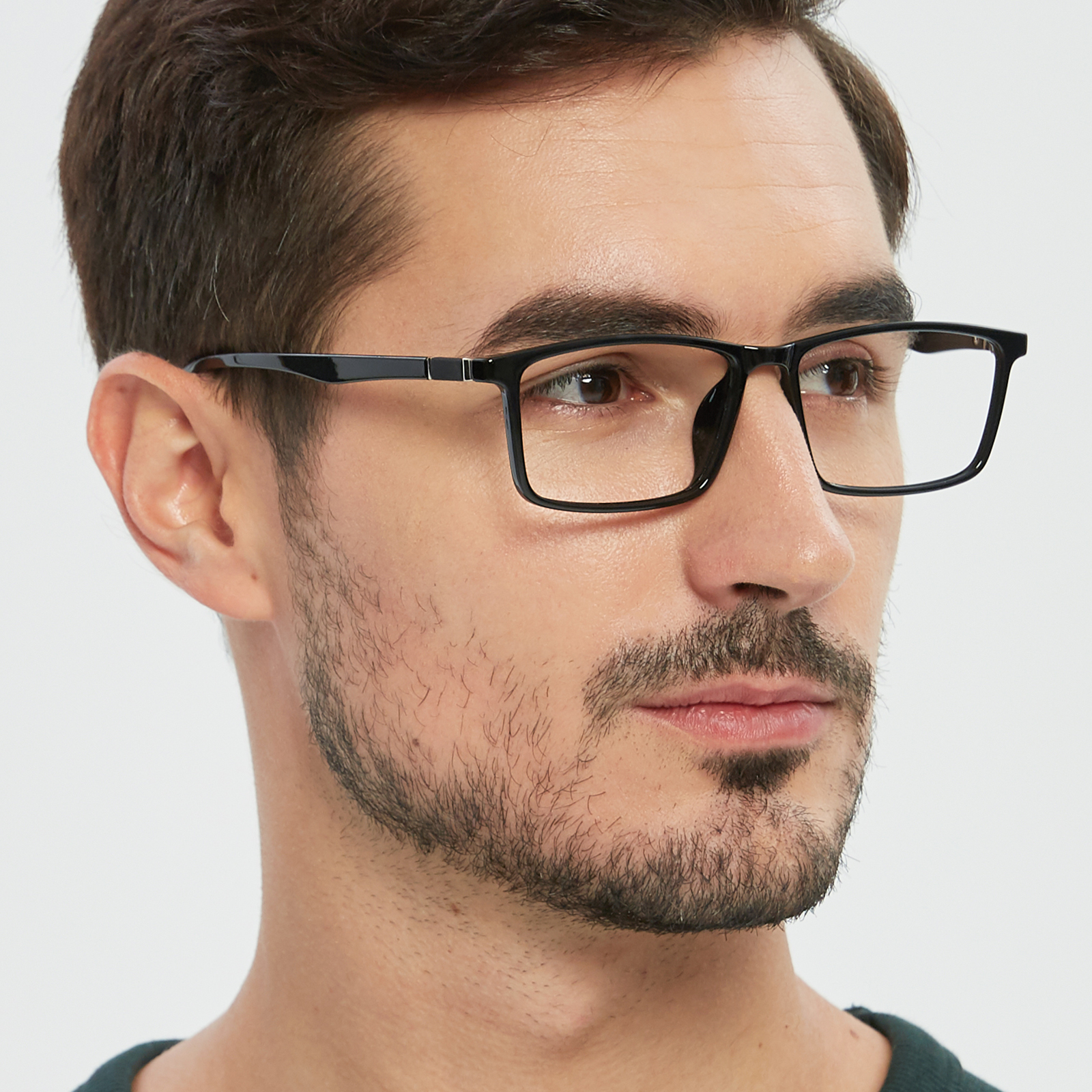 Mason Rectangle Black Full-Frame TR90 Eyeglasses | GlassesShop