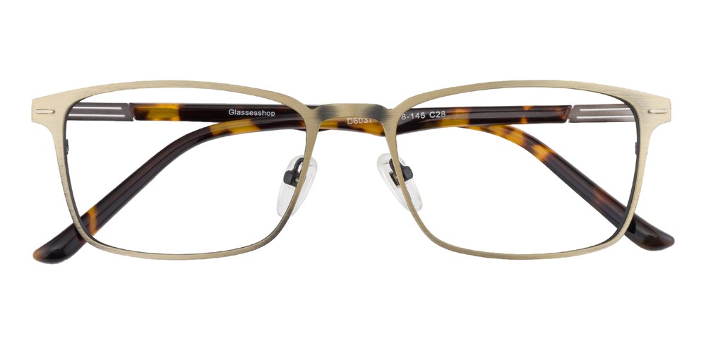 Adolph Rectangle - Golden Eyeglasses