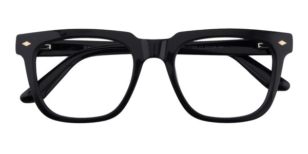 Kissimmee Square Black Full-Frame Acetate Eyeglasses | GlassesShop