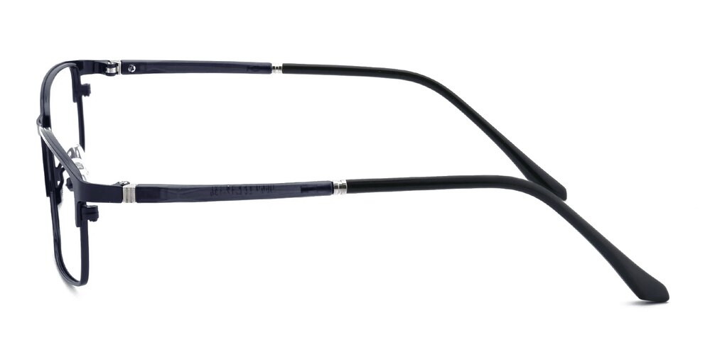 Lyndon Rectangle Blue Full-Frame Metal Eyeglasses | GlassesShop