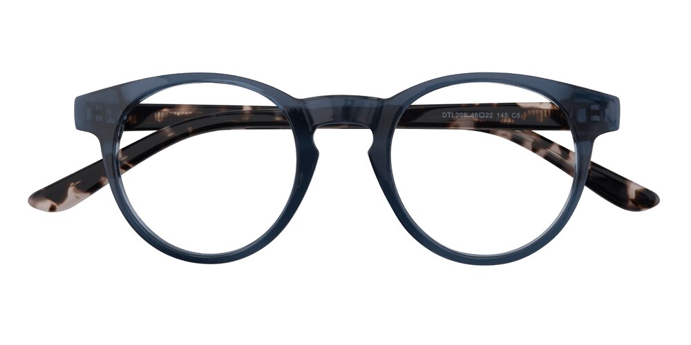 Lawton Round - Grayish Blue/Tortoise Eyeglasses