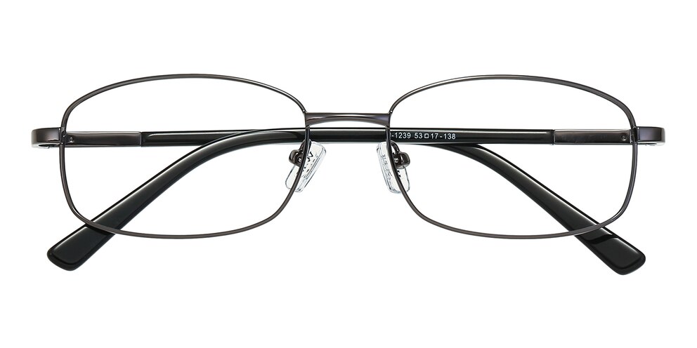 Rouge Oval Gunmetal Full-Frame Metal Eyeglasses | GlassesShop