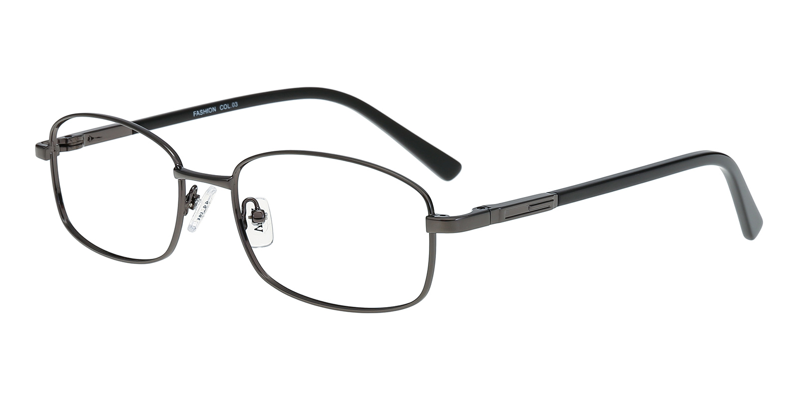 Rouge Oval Gunmetal Full-Frame Metal Eyeglasses | GlassesShop