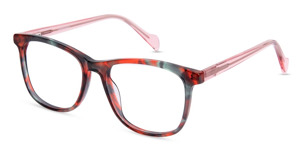 Nina Rectangle - Multicolor/Pink Eyeglasses