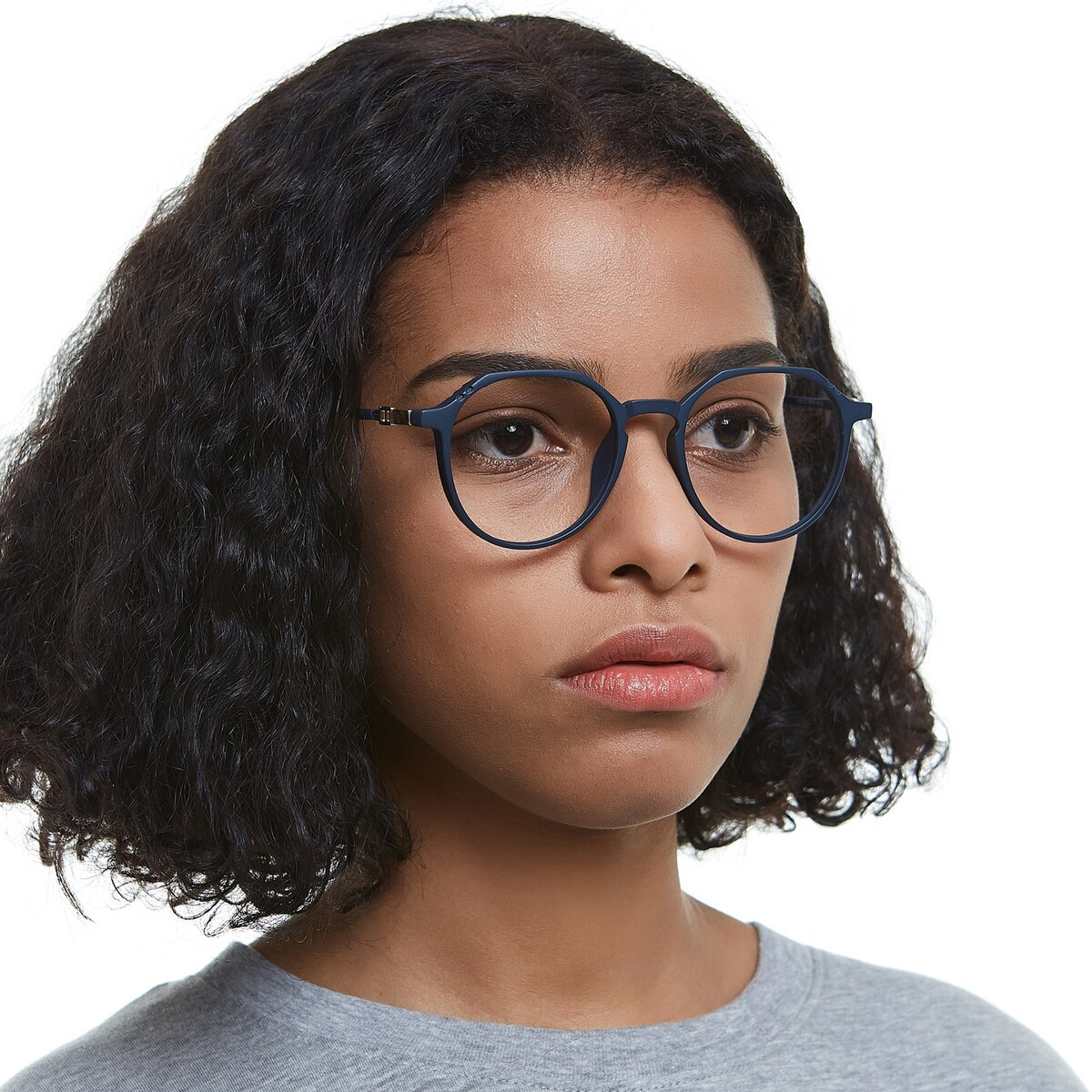 Martina Round - Blue Eyeglasses