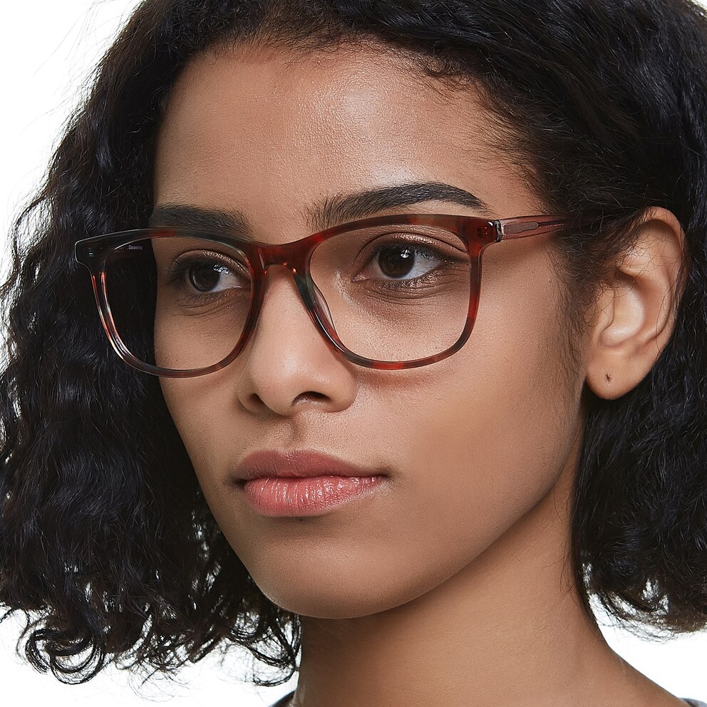 Nina Rectangle - Multicolor/Pink Eyeglasses