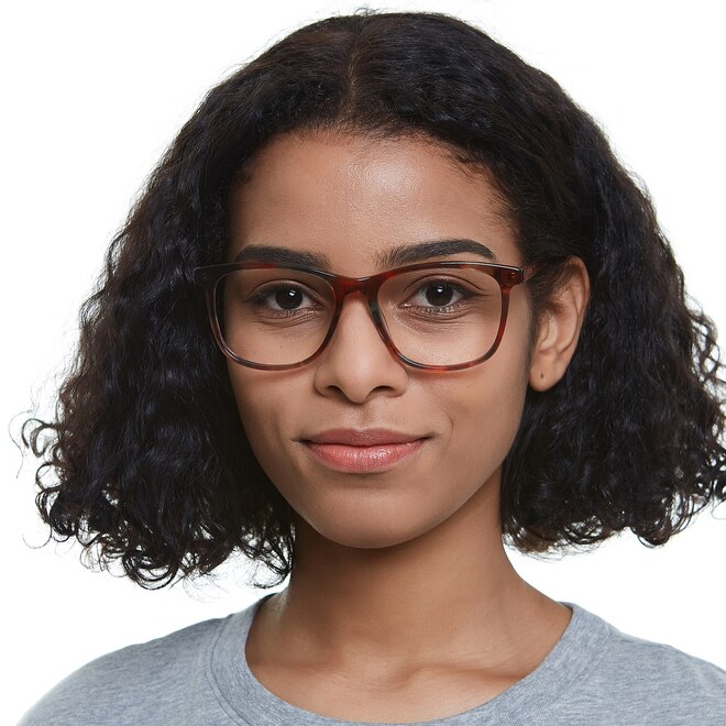 Nina Rectangle - Multicolor/Pink Eyeglasses