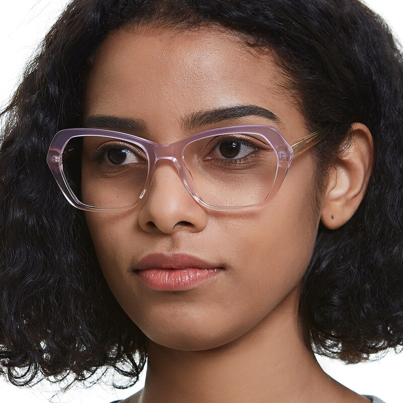 Deirdre Polygon Pink/Purple Full-Frame Acetate Eyeglasses | GlassesShop