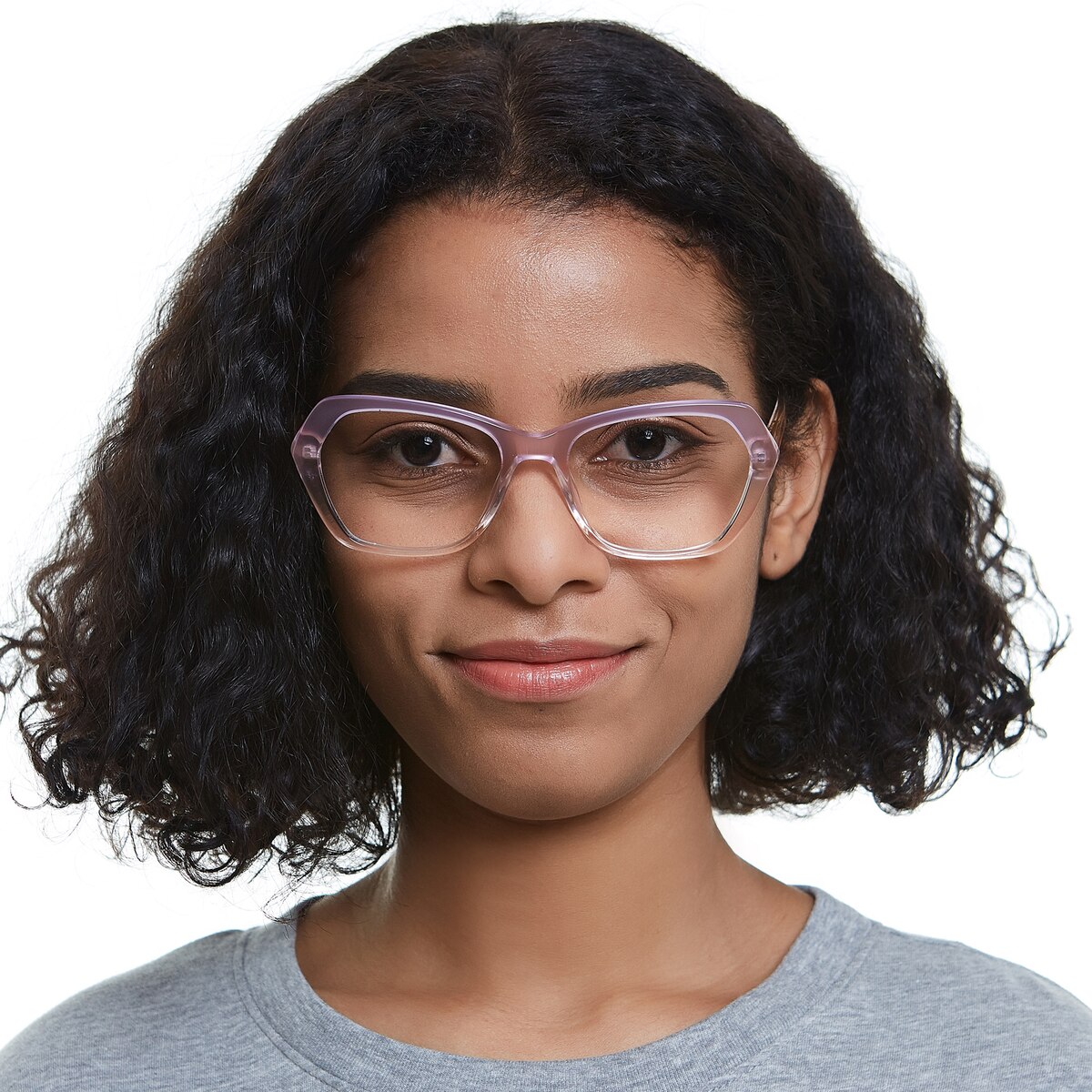 Deirdre Polygon Pink/Purple Full-Frame Acetate Eyeglasses | GlassesShop