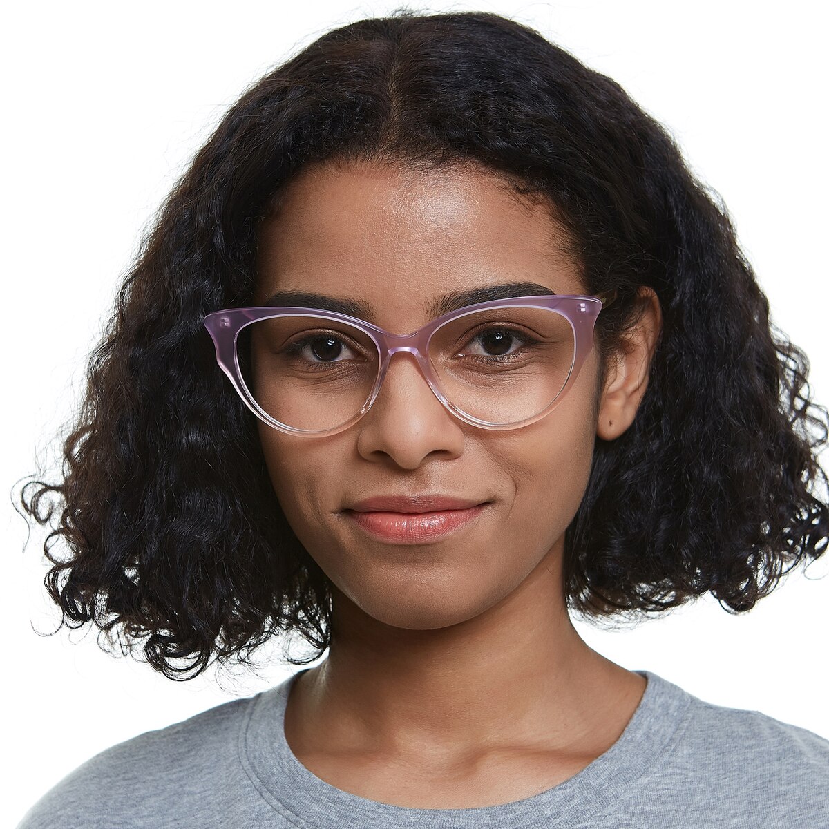 Eartha Cat Eye - Pink/Purple Eyeglasses