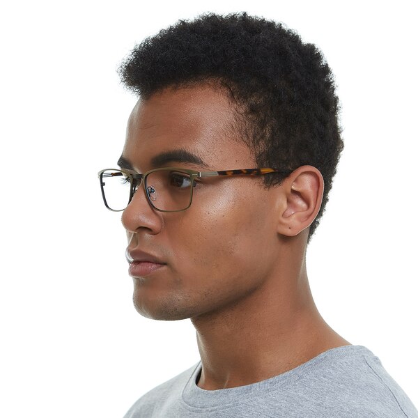 Adolph Rectangle - Golden Eyeglasses